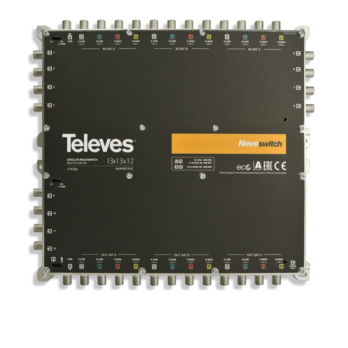 Televes - Multischalter Multischalter 13 in 12 Guß MS1312C NEVO kas ...